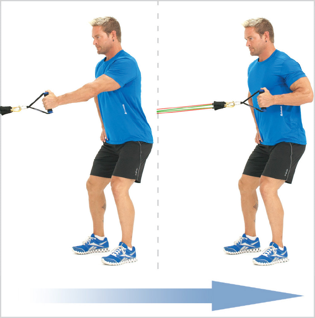 Do Better Standing 1 Arm Back Row With Resistance Bands By Bodylastics