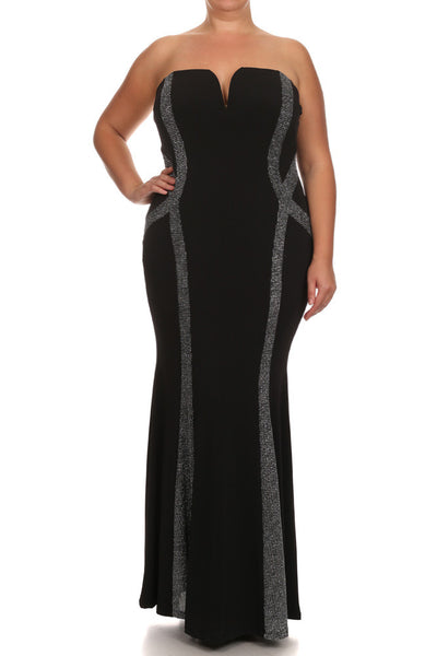 Plus Size Sparkling Cocktail Maxi Dress Plussizefix