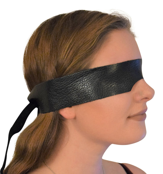 Genuine Calfskin Leather Eye Mask Blindfold Sade Fantasy