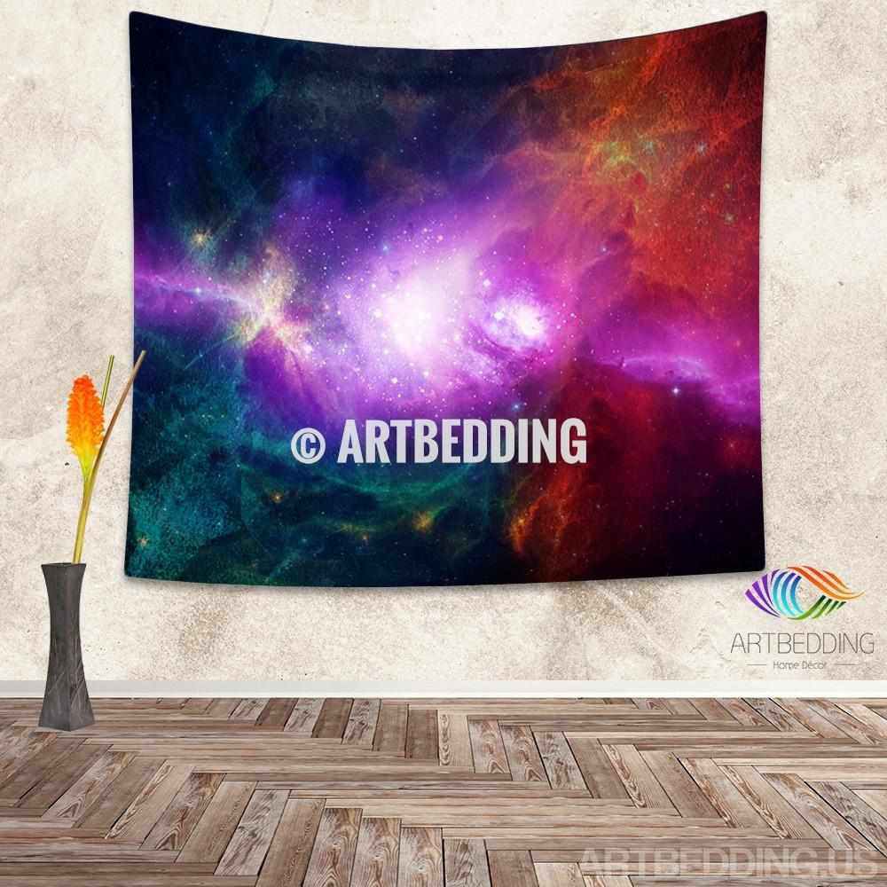 Galaxy Tapestry Multicolor Deep Space Nebula Wall Tapestry Birth Of