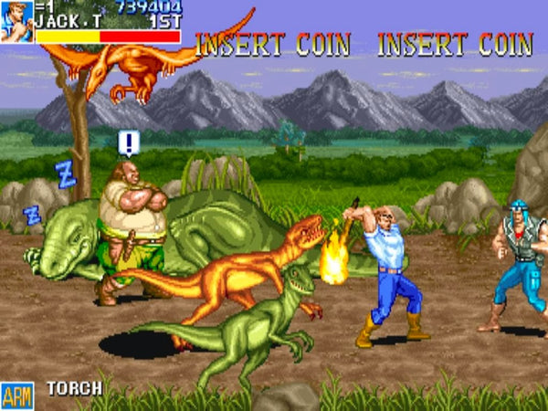 Cadillacs And Dinosaurs Capcom Cps1 2d Beat Em Up Arcade Shock