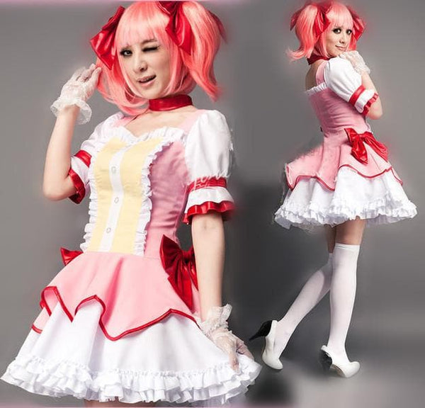 Anime Puella Magi Madoka Magica Kaname Madoka Cosplay Costume Dress Sp