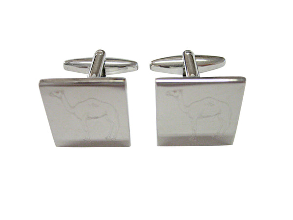 Silver Toned Etched Camel Cufflinks Kiola Designs