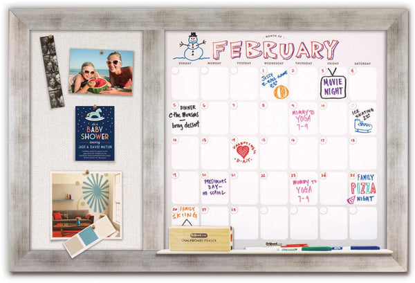 Dry Erase Calendar With Cork Board