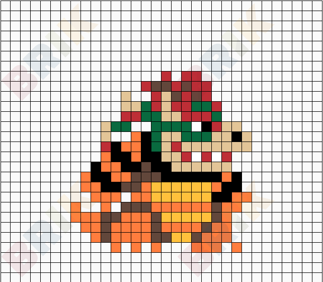 Super Mario Smash Bros Pixel Art Bowser Sprite Ninten