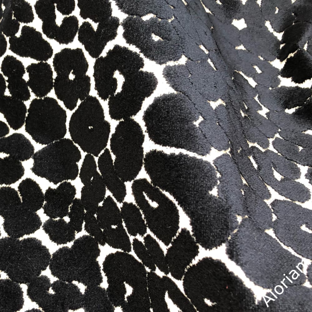 Phoebe Black Leopard Velvet Pillow Cover Aloriam