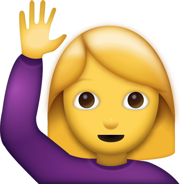 Woman Saying Hi Emoji Free Download Ios Emojis Emoji Island