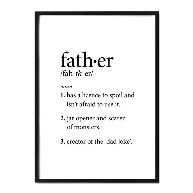 Father Definition Print Alma Custom Designs