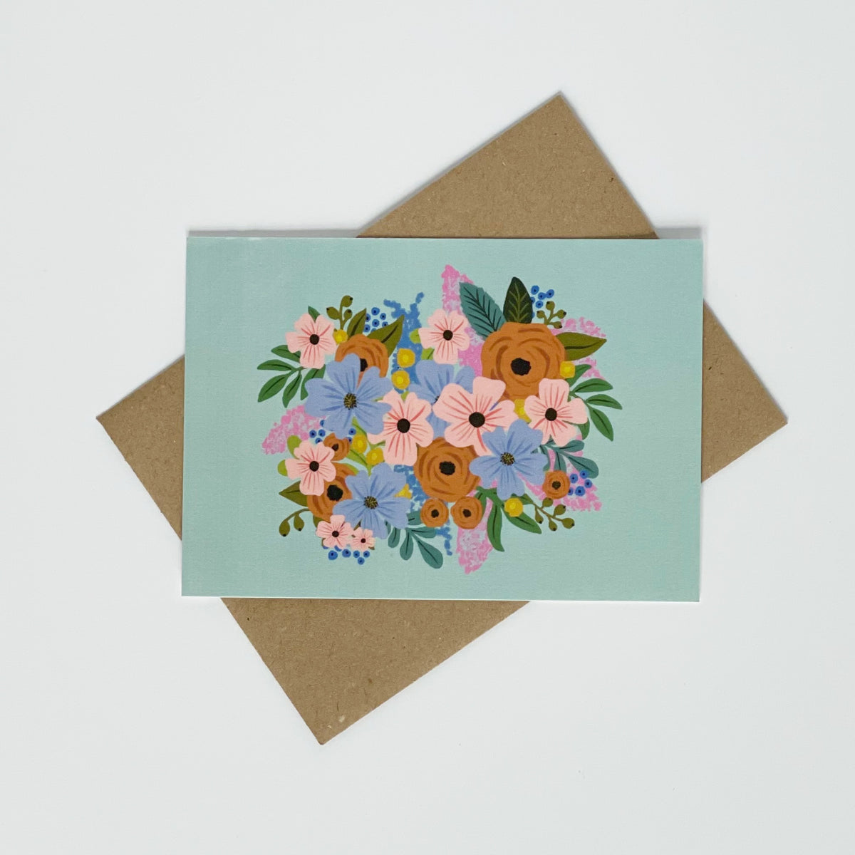 Colourful Flower Card Set Of 8 Lomond Paper Co