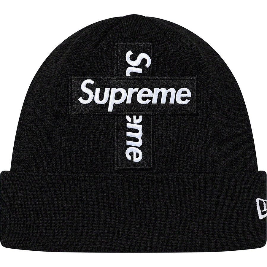 Supreme X New Era Cross Box Logo Beanie Black Wear43way