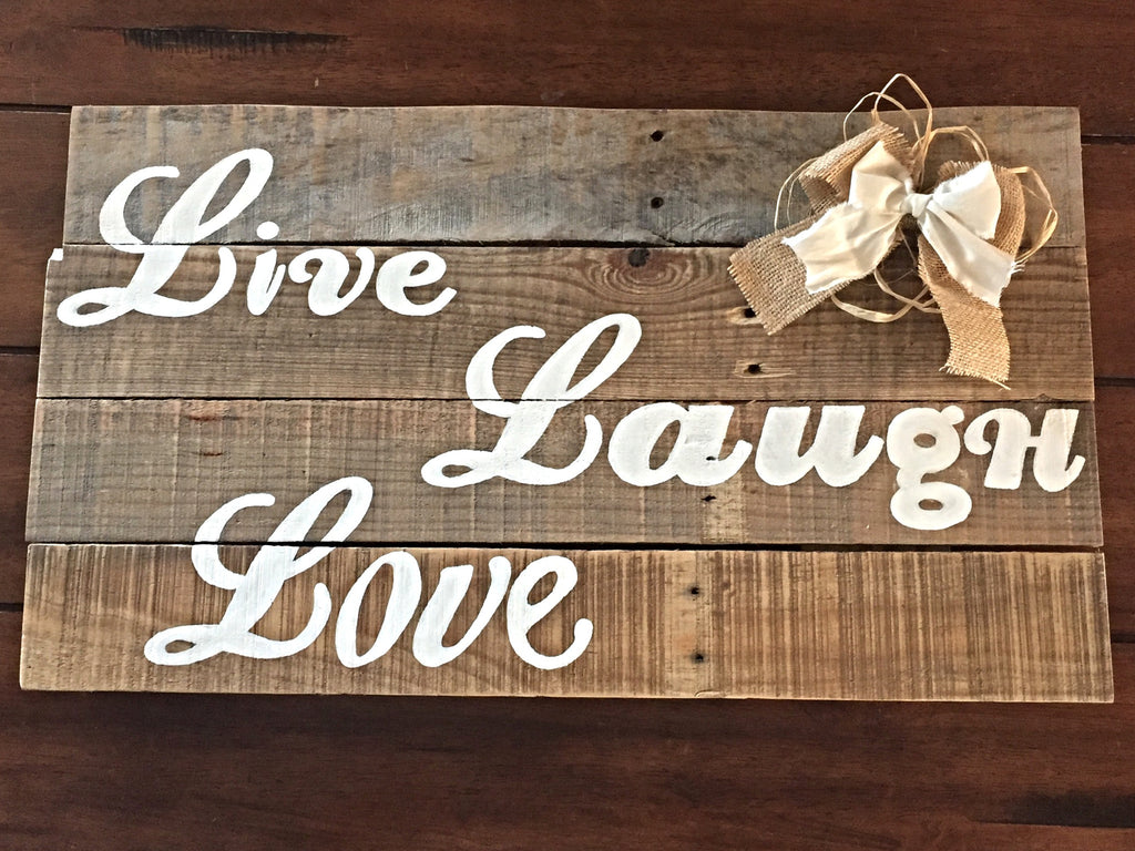 Live Laugh Love Rustic Wood Sign Back Home Country Acres