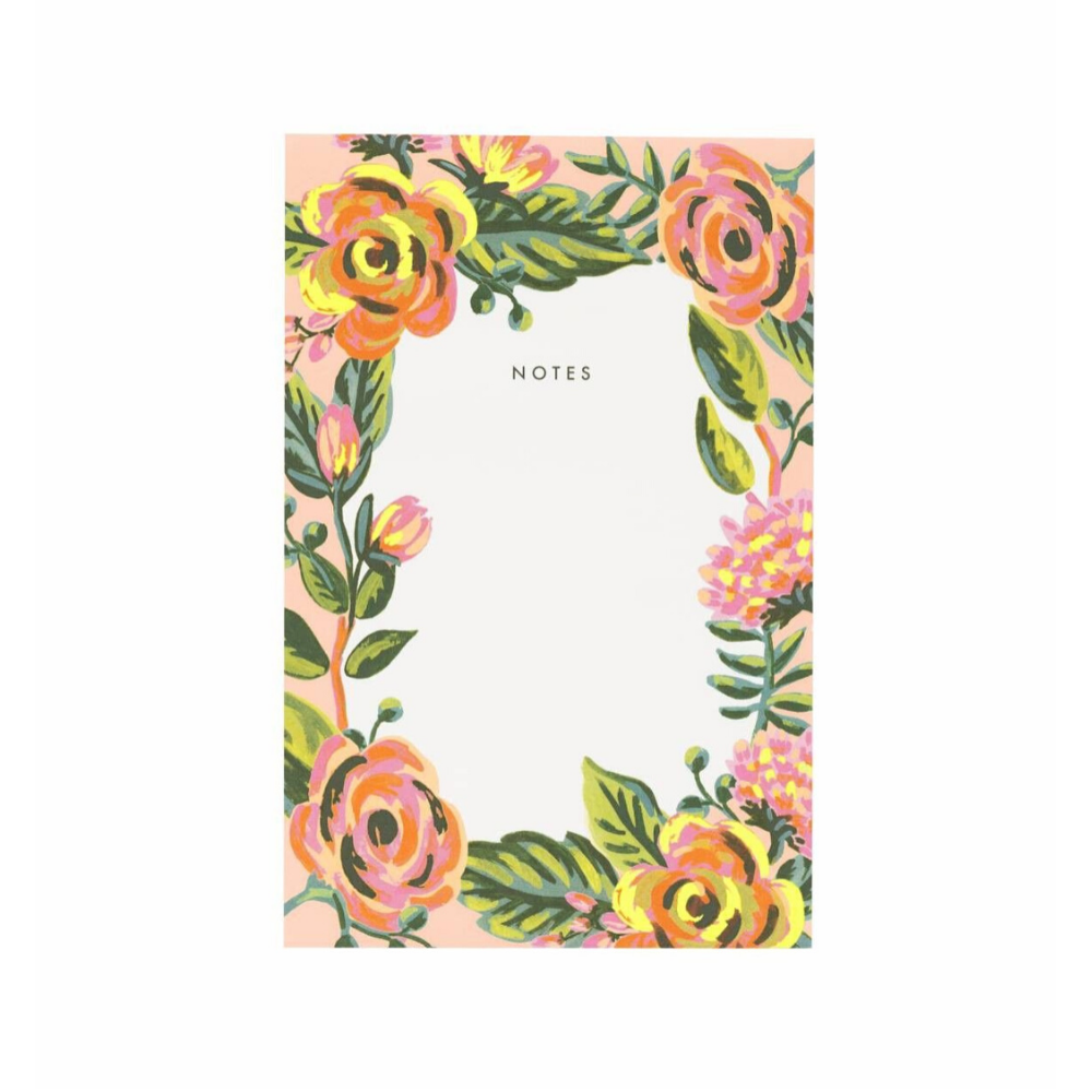 Neon Floral Notepad Jollity And Co