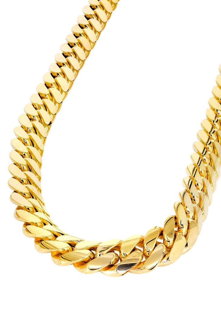 14k Gold Chain Solid Miami Cuban Link Chain 14k Gold Frostnyc