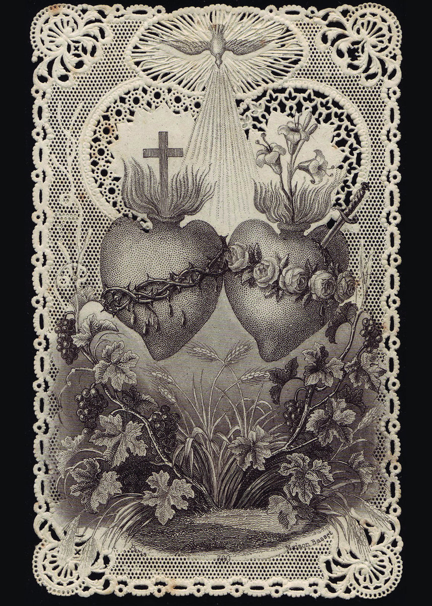 Sacred Heart Of Jesusimmaculate Heart Of Mary Print 5x7 Full Of