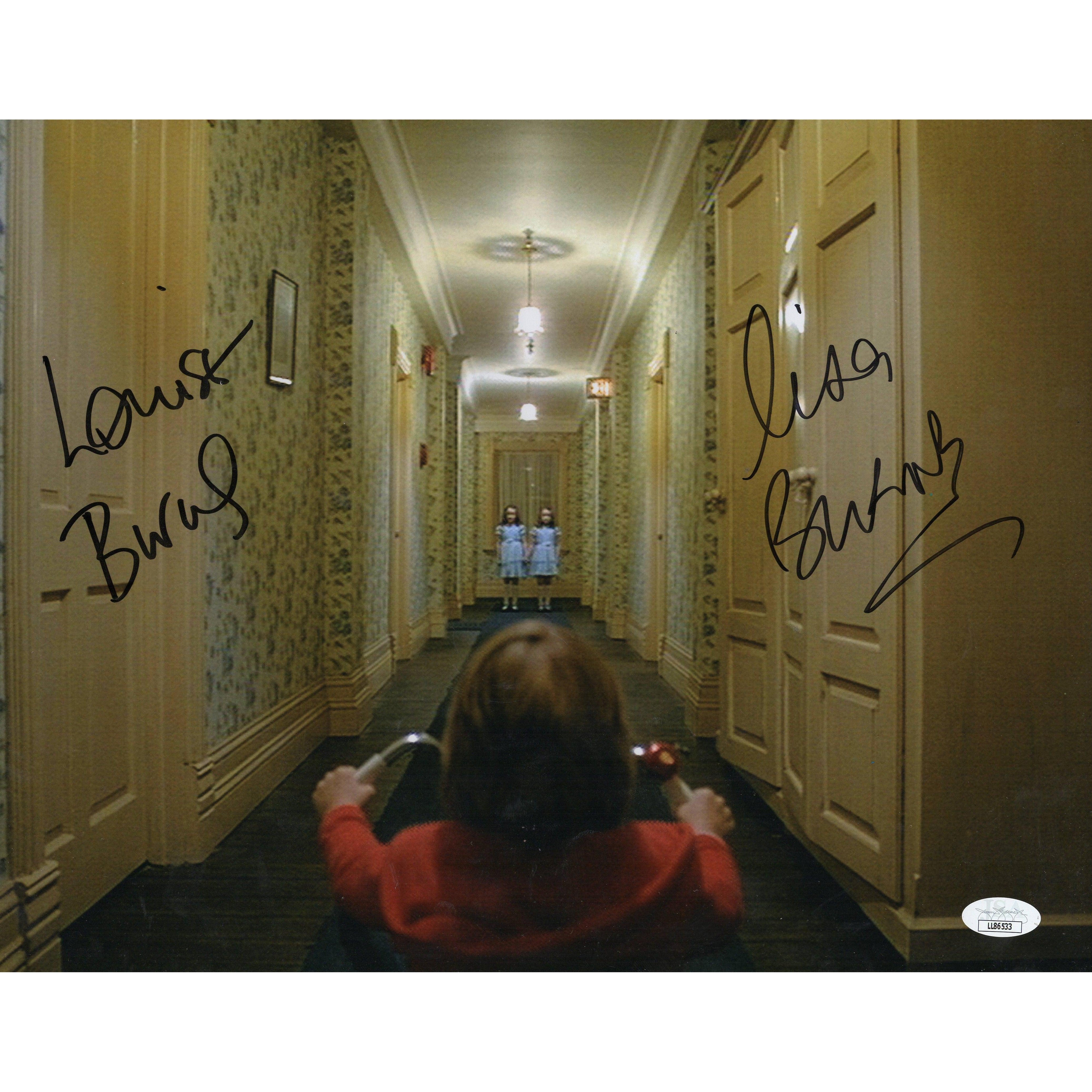 Lisa And Louise Burns Autograph 11x14 Photo The Shining Grady Twins Js