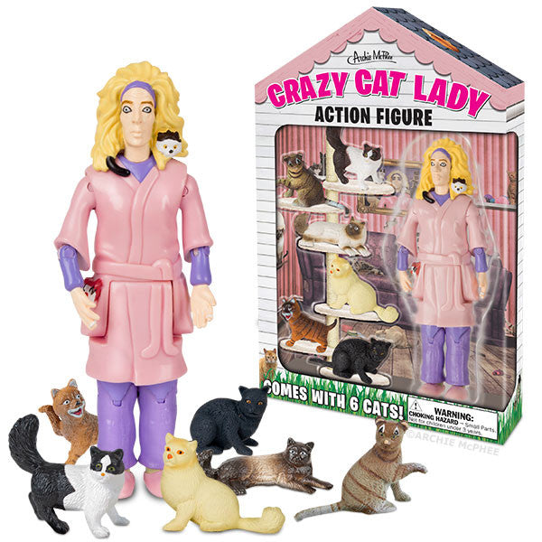 Crazy Cat Lady Action Figure Archie Mcphee And Co