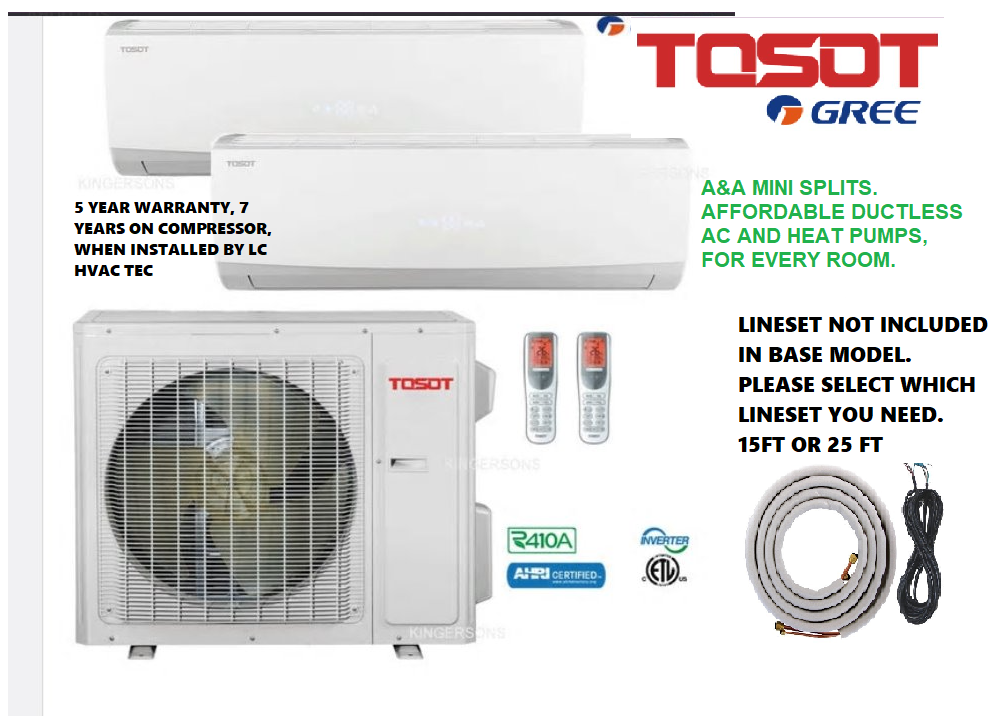 Senville 18000 Btu Dual Zone 9k9k Mini Split Ac And Heat Pump Aanda Mini