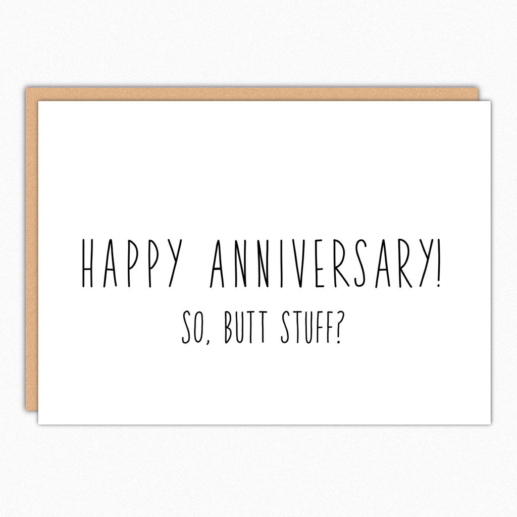 Anniversary Anal Sex Card Suggestive Card Kinky Anniversary Card