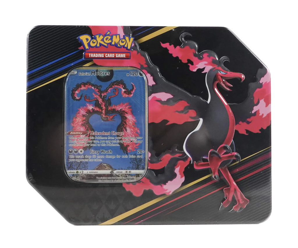 Pokemon Crown Zenith Tin Set Of 3 Galarian Articuno Moltres Zap