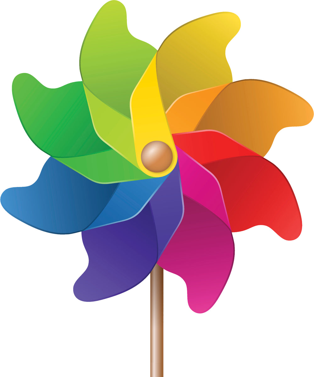 Pretty Rainbow Hand Yard Windmill Cartoon Vinyl Decal Sticker Shinobi