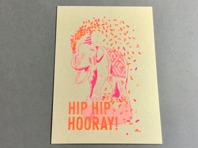 Postkarte Hip Hip Hooray Hp Polly Paper Umweltfreundliche