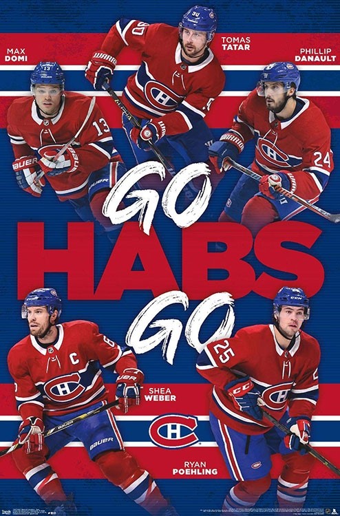 Montreal Canadiens Go Habs Go Nhl Poster Domi Tatar Danault Poeh