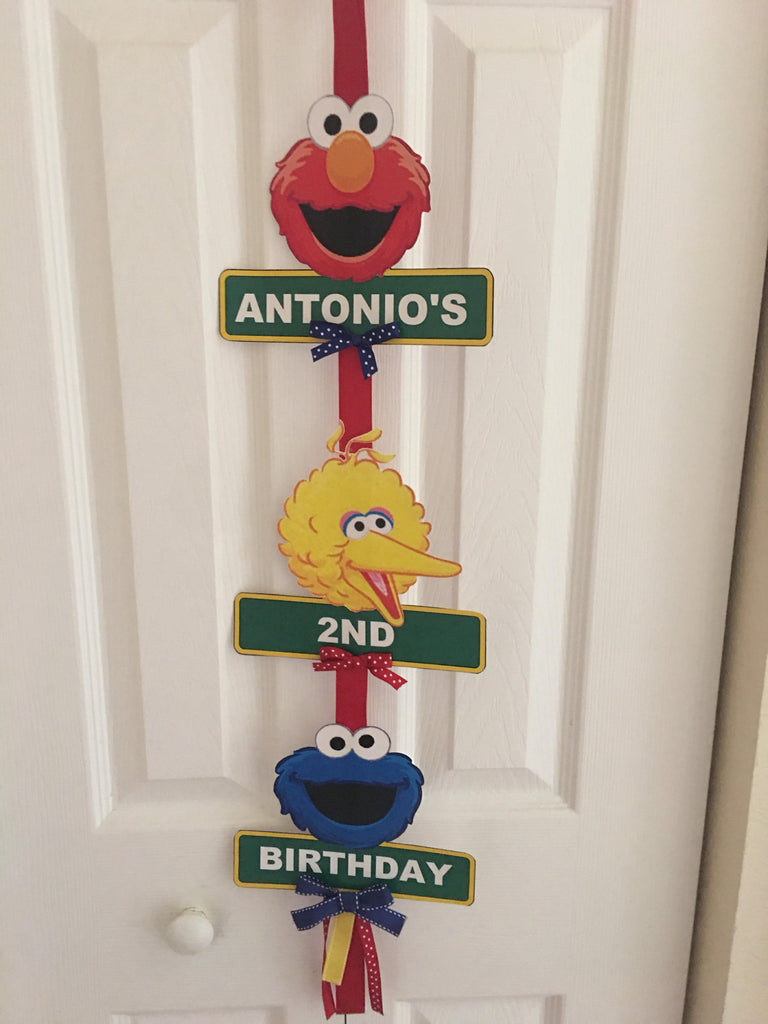 Sesame Steet Signsesame Street Character Door Sign Bellissima Parties