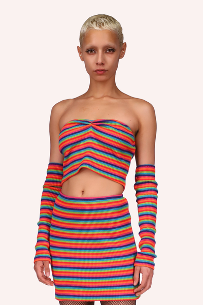 Rainbow Stripe Tube Top Rainbow Anna Sui