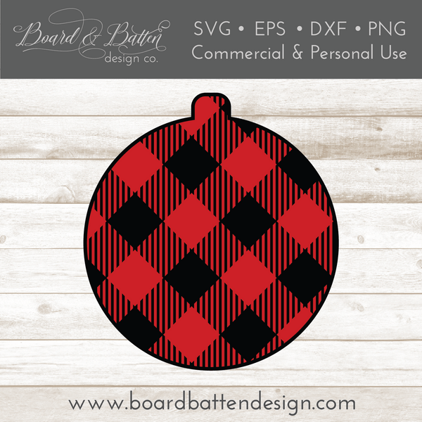 Buffalo Plaid Christmas Ornament Shape Layered Svg Board And Batten