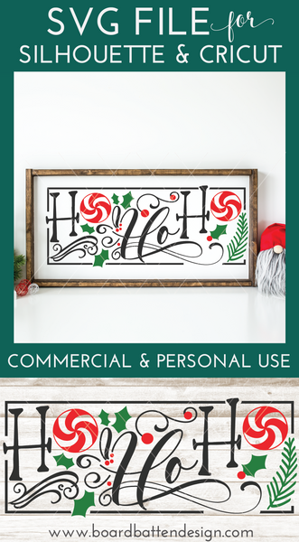 Christmas Svg Files Ho Ho Ho Sign Cut File Christmas Cricut Designs