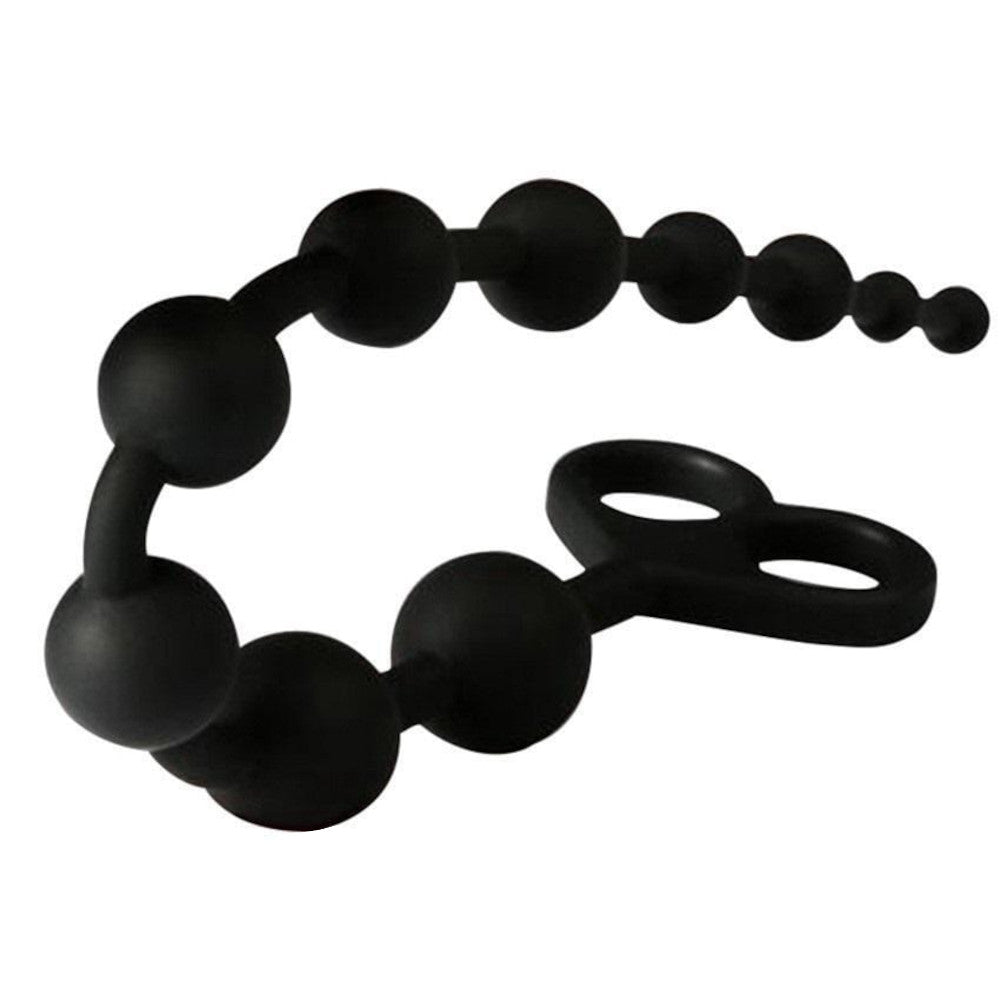 13 Silicone Anal Beads With Dual Pull Rings Love Plugs