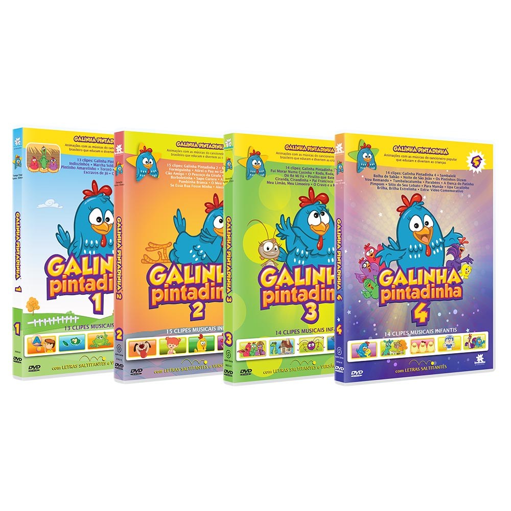 Combo Dvds Galinha Pintadinha Vol 1 2 3 E 4 Loja Oficial Da