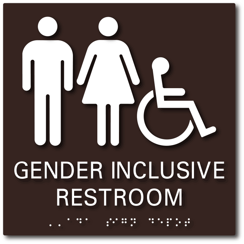 Gender Inclusive Accessible Restroom Tactile Braille Ada Signs Ada