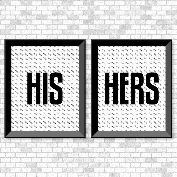 His And Hers Printable Wall Art · Lindas Digi Creations · Online Store