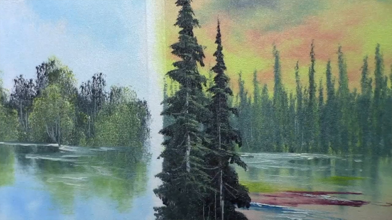 How To Paint Evergreen Trees