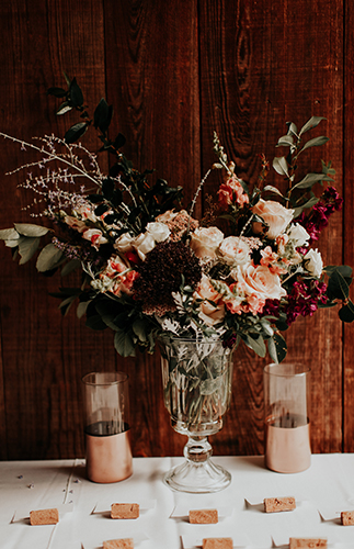 Moody Mauve Wedding With Copper Details Inspired By This