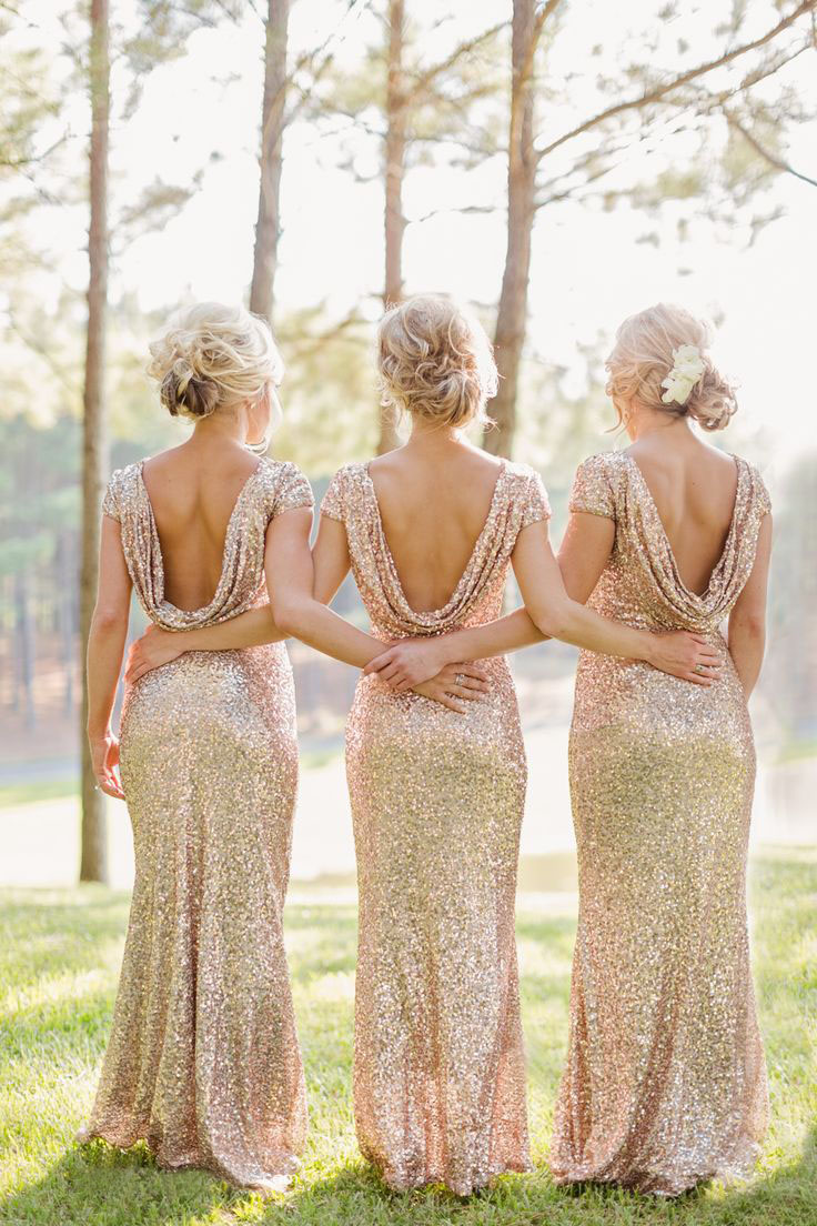 Long Champagne Bridesmaid Dresses Sparkle Bridesmaid Dress Glittery