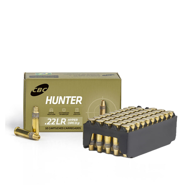 Munição Cbc 22lr Chpo 40gr Hunter Subsônico Precision