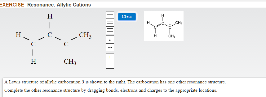 Solved A Lewis Structure Of Allylic Carbocation 3 Is Show