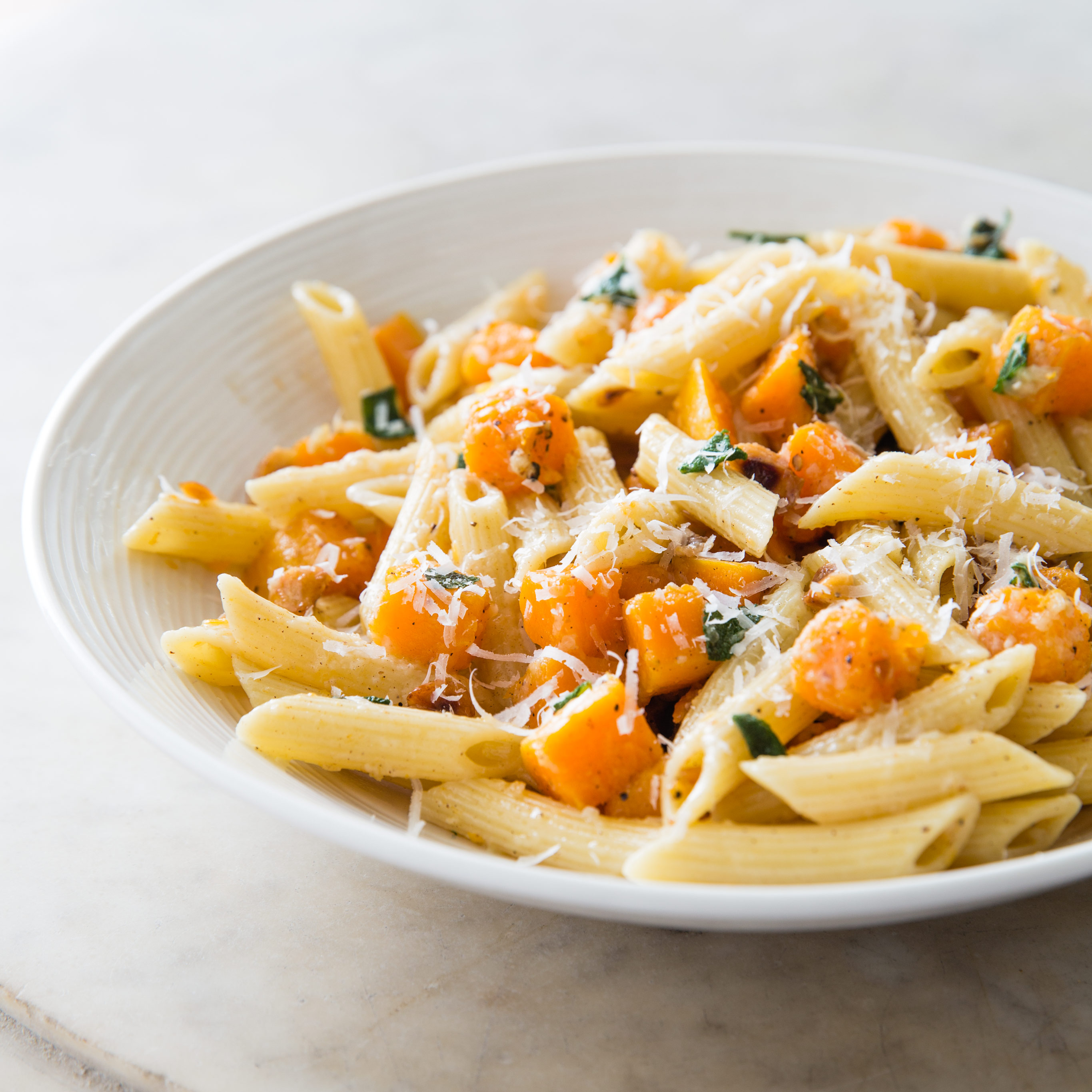 Penne With Butternut Squash And Brown Butter Sauce Recipe Cooks Country