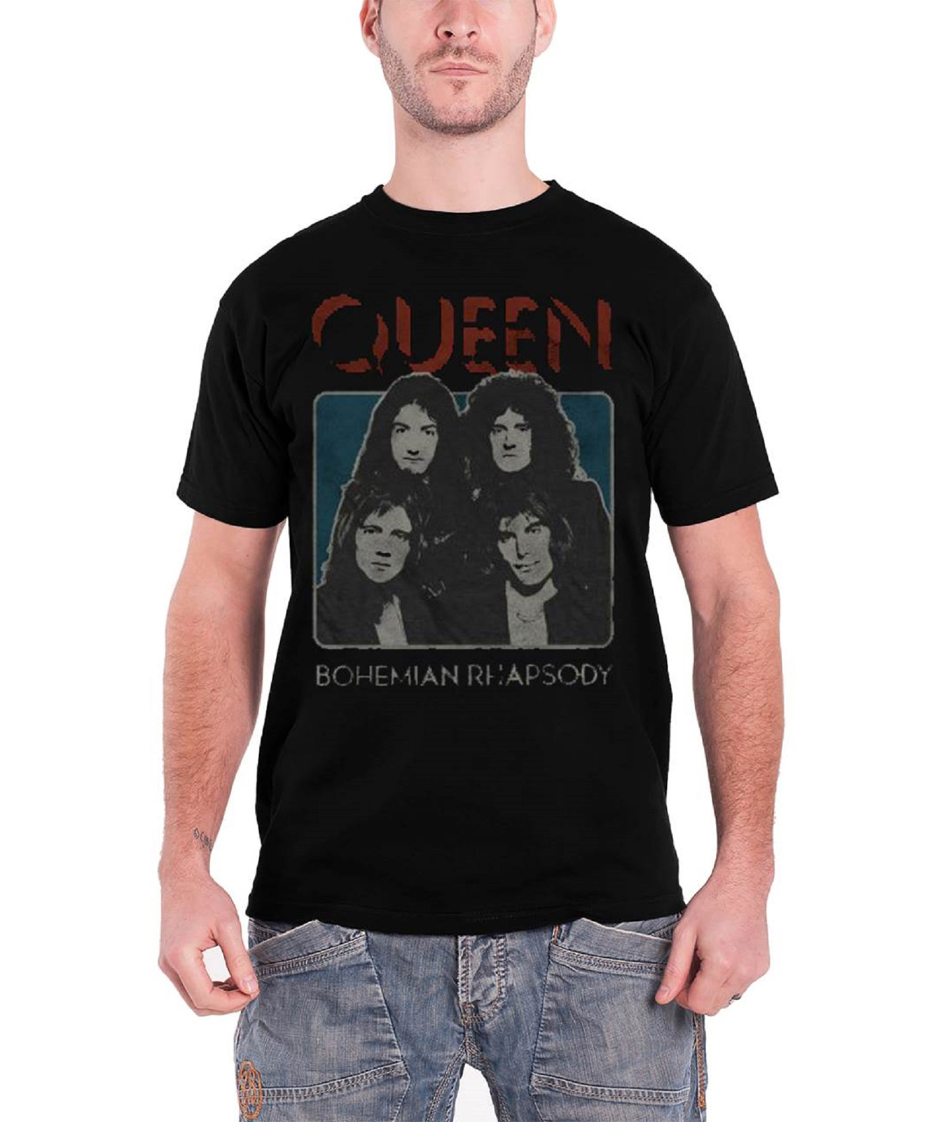 Queen T Shirt Mens Crest Band Logo Bohemian Rhapsody Freddie New