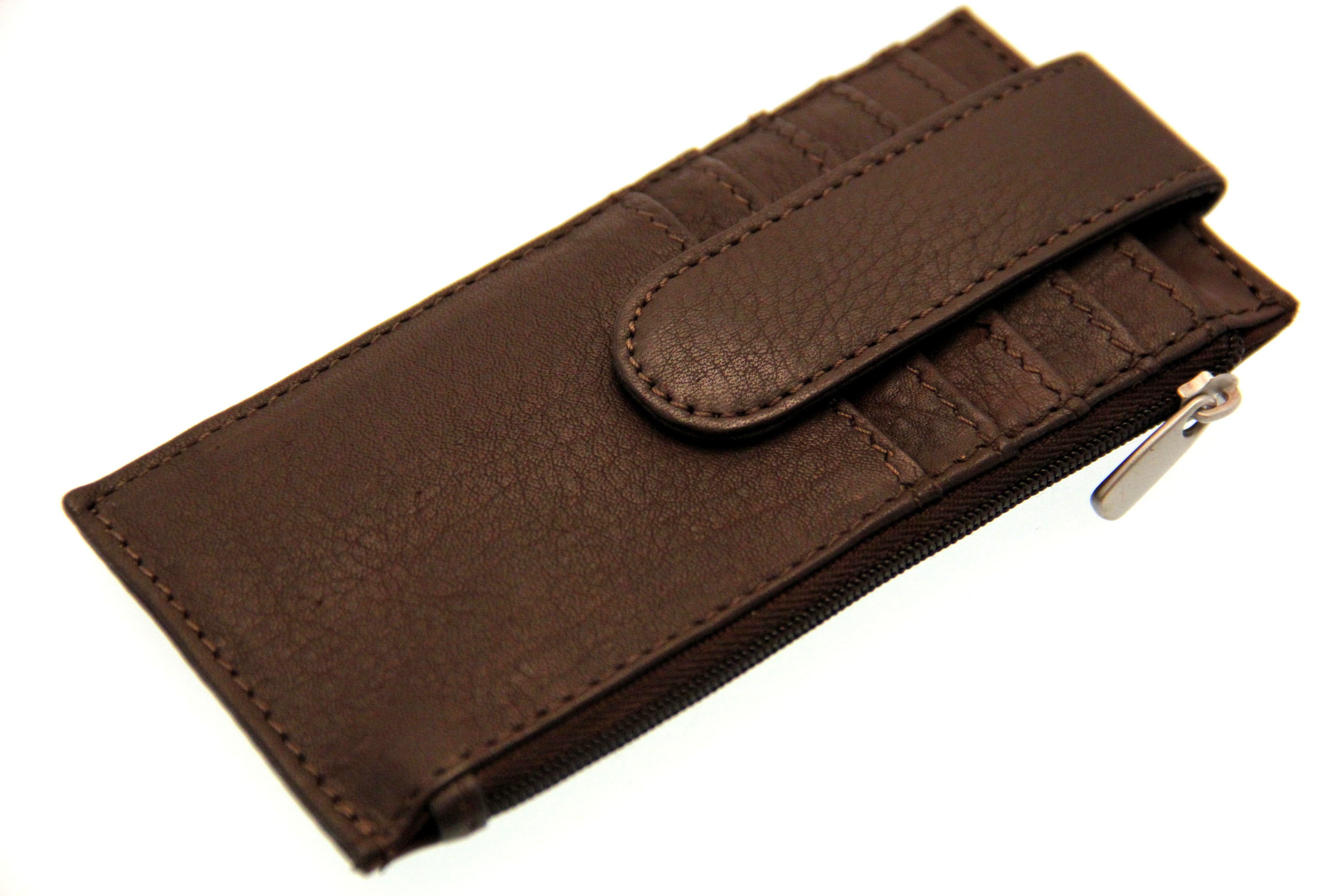 Credit Card Holder Case Men Women Security Snap Id Slot Slim Genuine