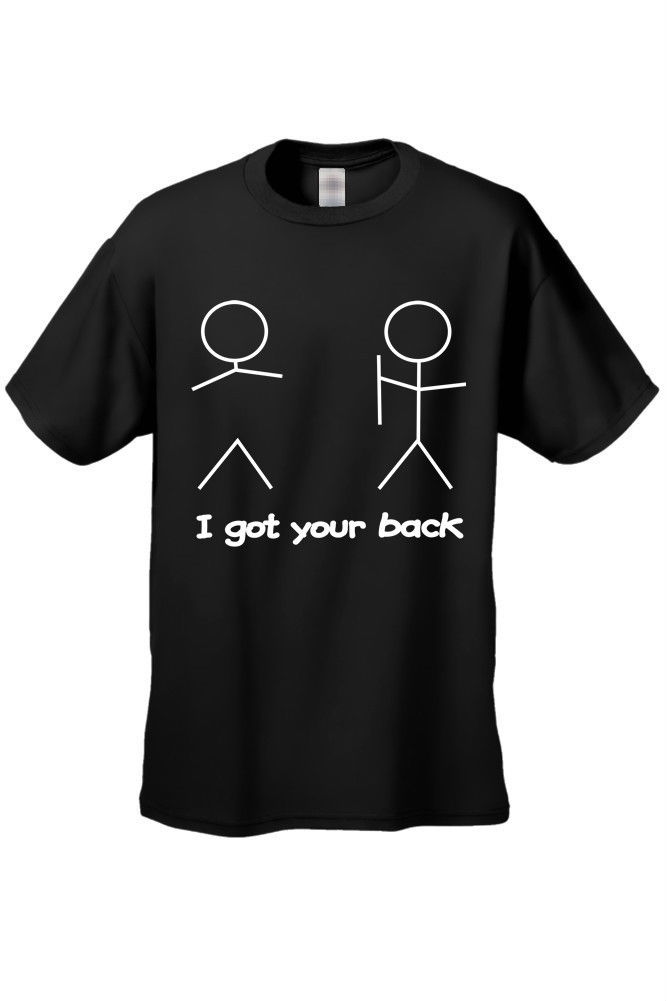 Mens T Shirt I Got Your Back Funny Stick Figures Tumblr Top S Xl 2x