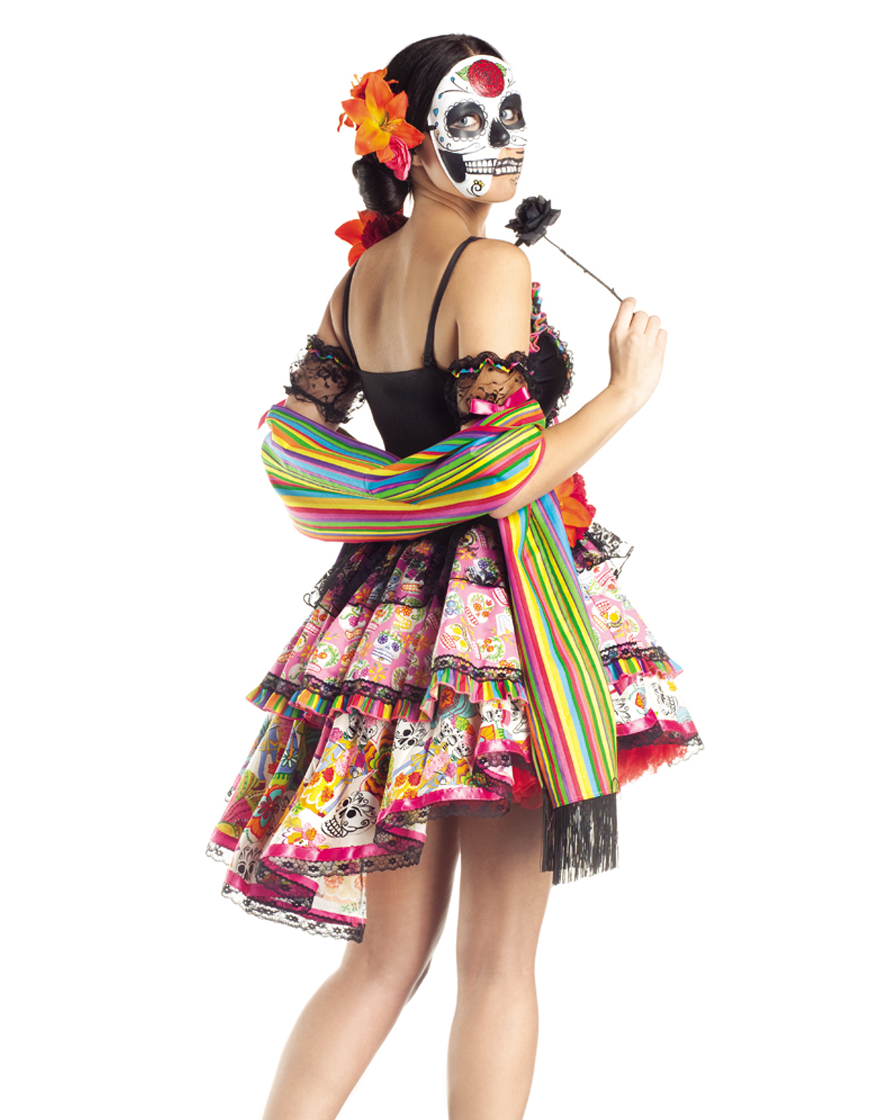 Day Of The Dead Mexican Holiday Adult Womens Halloween Costume Ebay