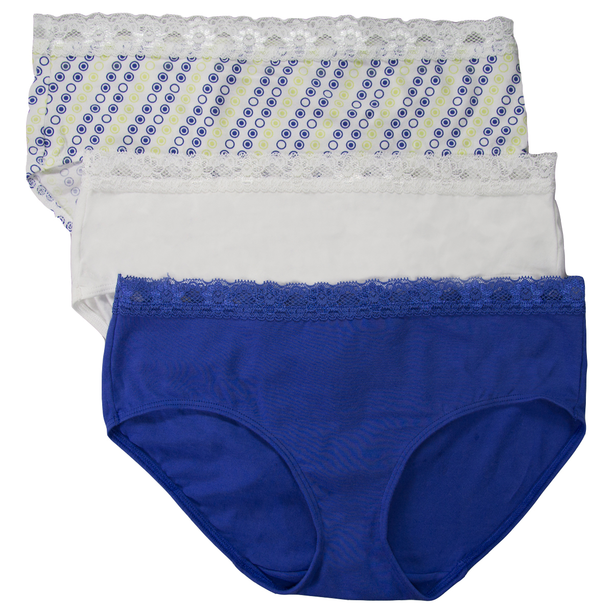 3 Pack Hanes Platinum Pure Comfort Stretch Hipsters Panties No Pinch