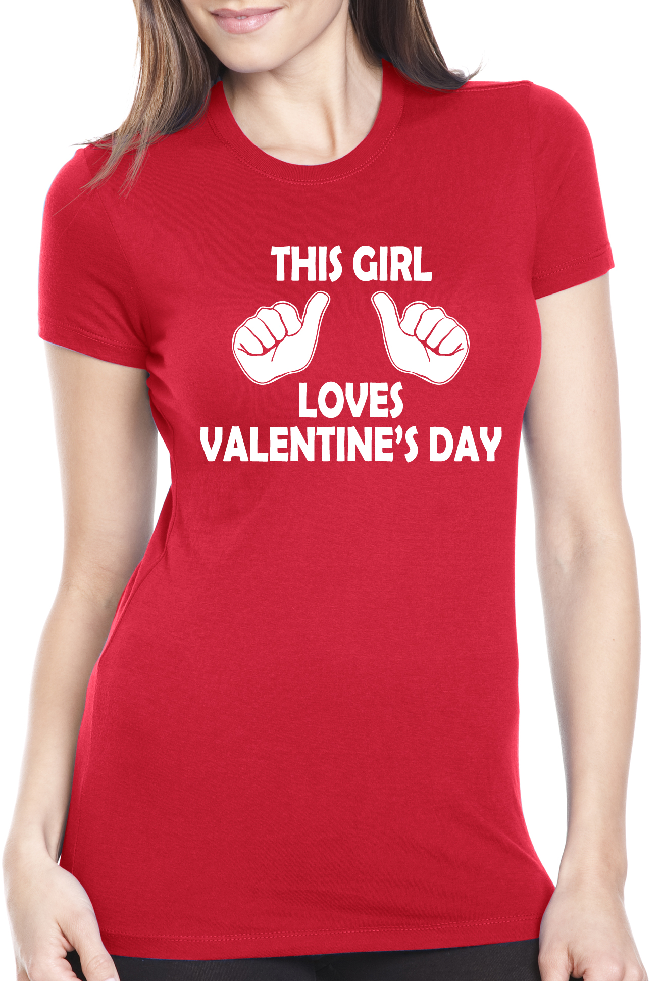 Womens This Girl Loves Valentines Day T Shirt Womens Valentines Day Tee