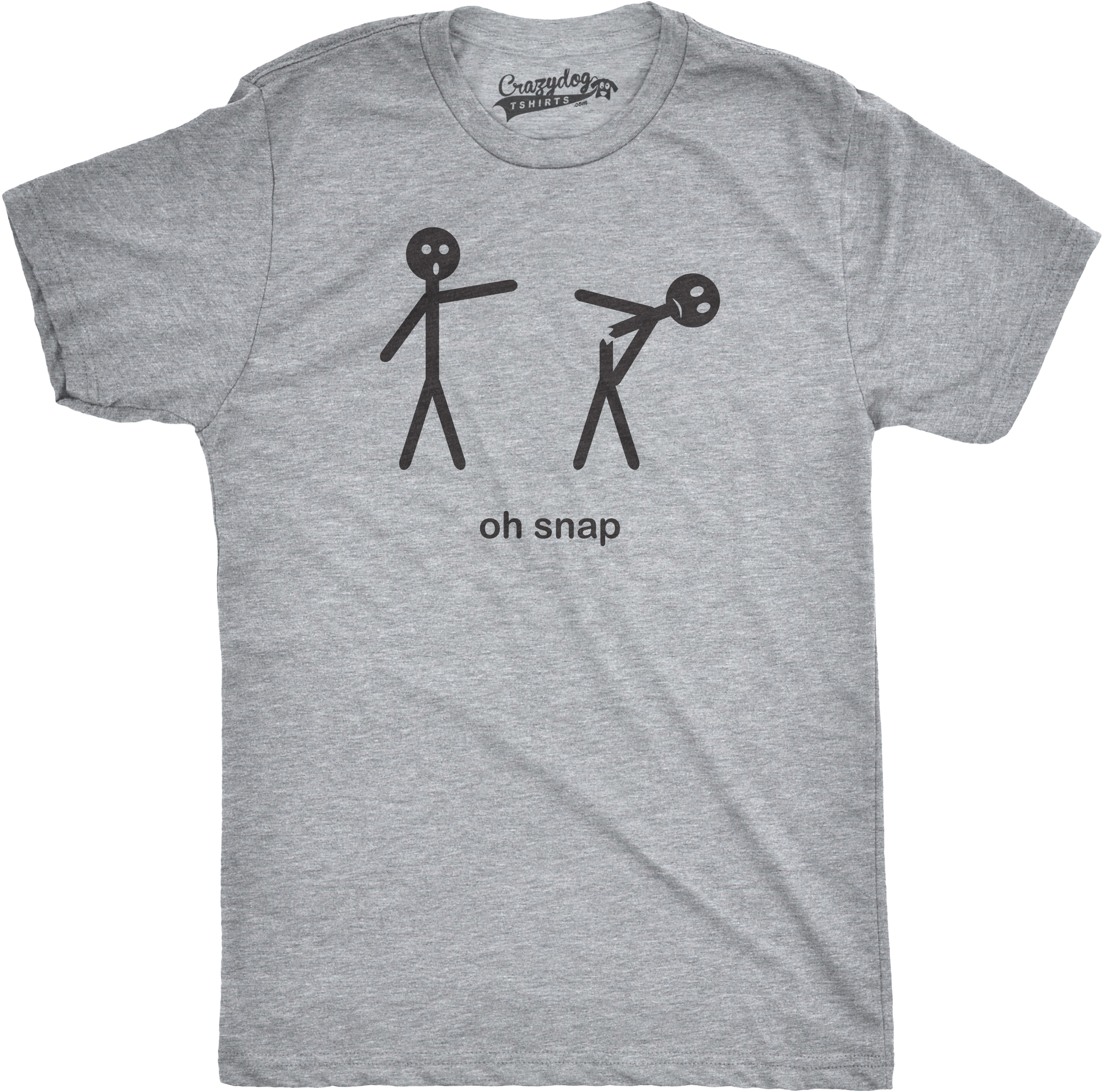 Mens Oh Snap Funny Stick Figure Hilarious Sassy Sarcastic T Shirt Ebay