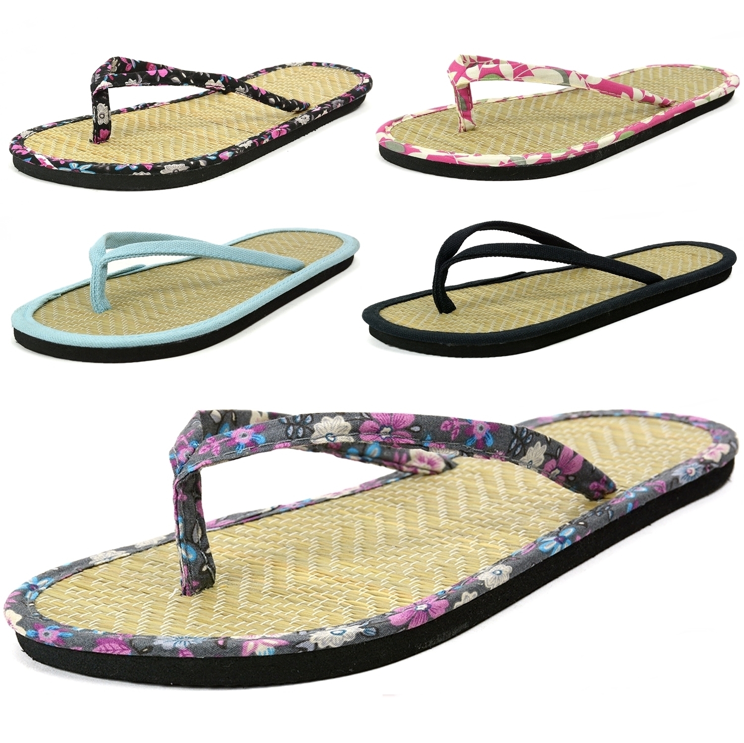 Alpine Swiss Womens Bamboo Sandals Comfort Flats Summer Shoes Flip