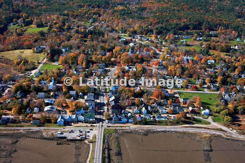 Latitude Image Wiscasset And The Sheepscot River Wiscasset Aerial Photo