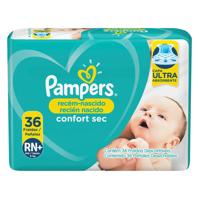 Pampers Confort Sec Recien Nacido 36u 56u